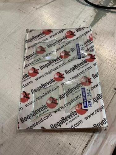 Approximately 60 Cards and 5 Boxes of Glass Overlay REGABEVELS by REGALEAD