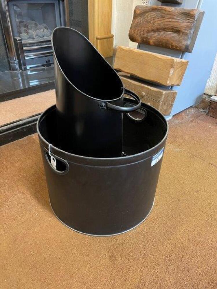 Black Log Bucket and Coal Shuttle