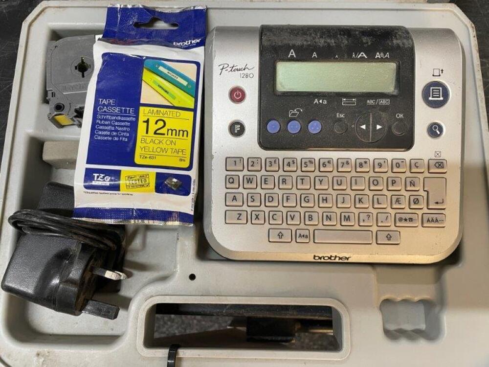 BROTHER P-Touch 1280 Hand Held Label Printer with Charger; NOTE ...