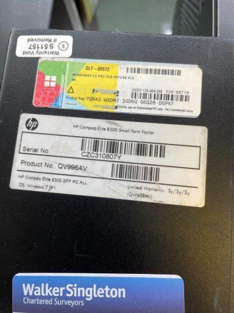 HEWLETT PACKARD Compaq Elite 8300SFF Desktop Computer; Specification ...