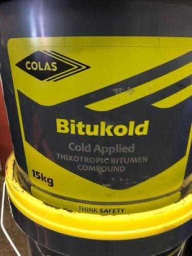 11 x 25kg COIAS H4 Bitumen Compound; 4 x 15kg Bitvicoid Cold Applied ...