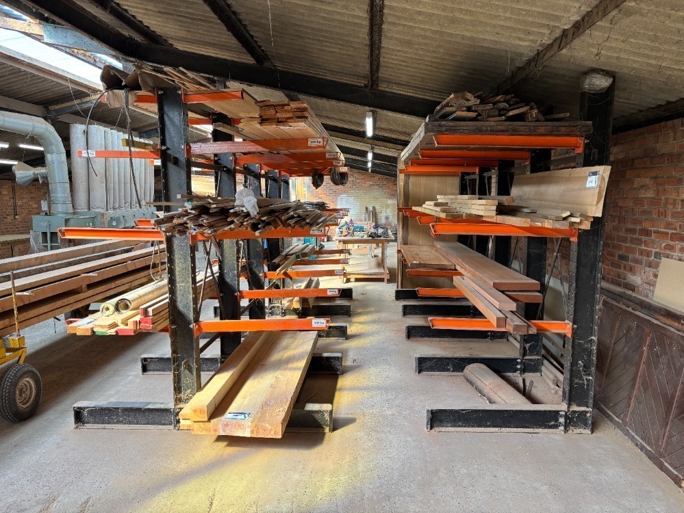 Cantilever Racking to Include 8 Uprights; Various Base Legs and Arms ...