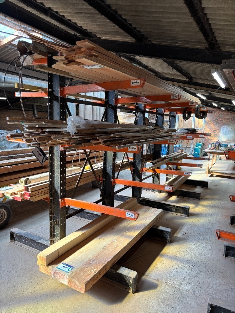 Cantilever Racking to Include 8 Uprights; Various Base Legs and Arms ...
