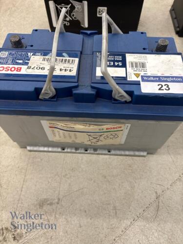 2 x Car Batteries to include 1 x BOSCH S4 E11 and 1 x NUMAX 017 AGM ...