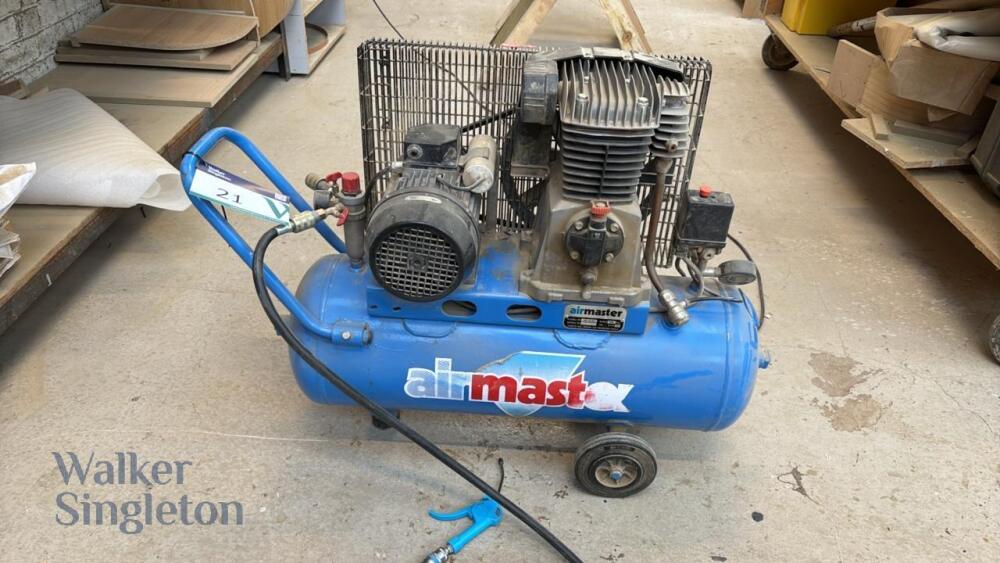 AIRMASTER Model AM 15/60 3Hp Twin Cylinder Portable Air Compressor with ...