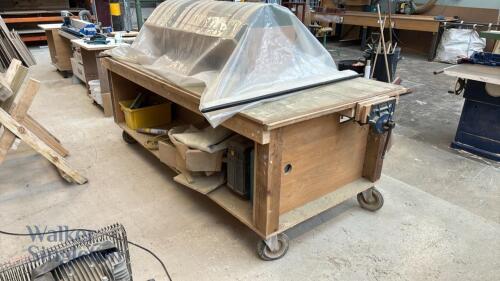 Joiners Mobile Heavy Duty Bench with RECORD NO 53E Quick Release Vice ...