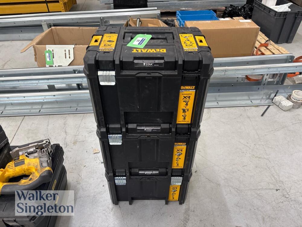 3 x DEWALT TSTAK Tool Boxes