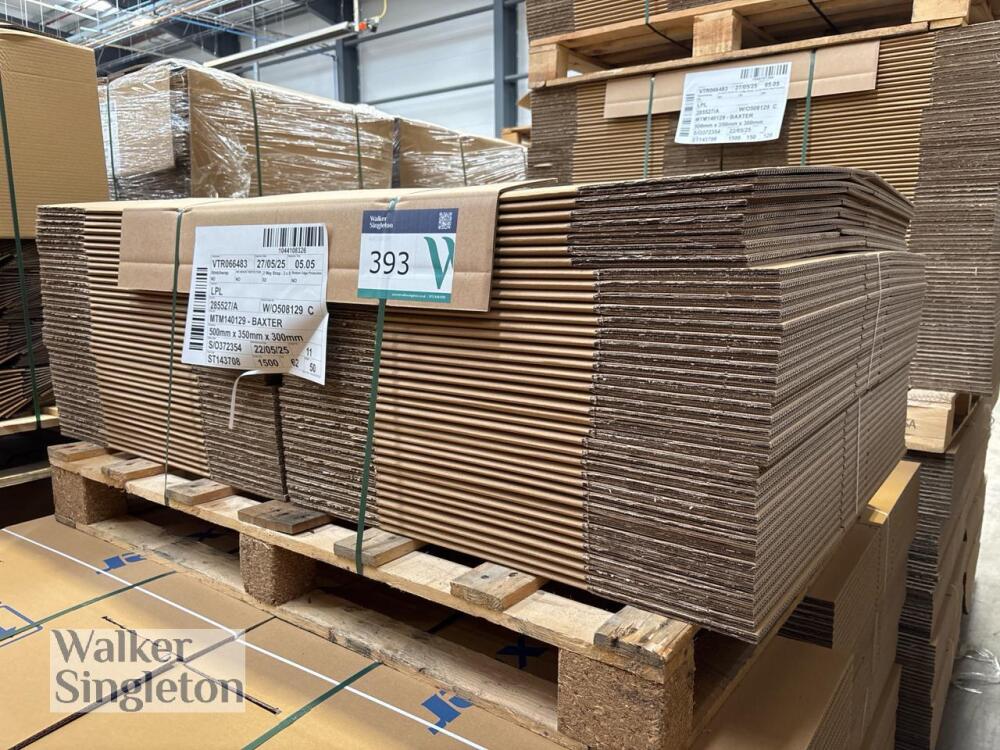 1500 (approx.) of 500mm x 350mm x 300mm Cardboard Boxes