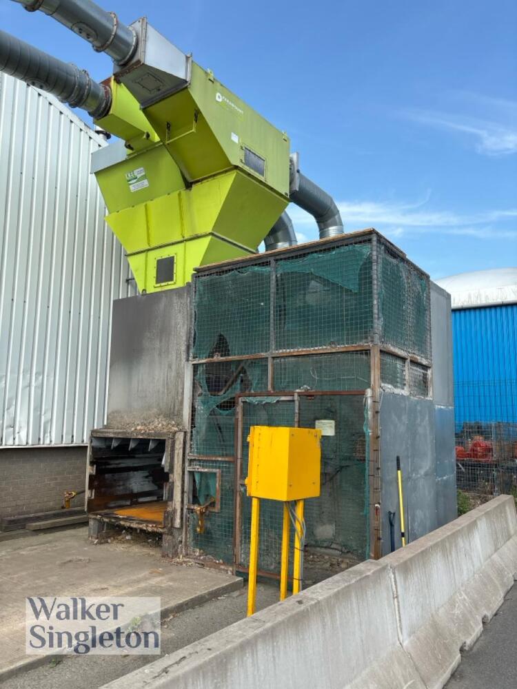 KEE Model: BRGSC3 Static Cardboard Compactor with Trunnion Lifter