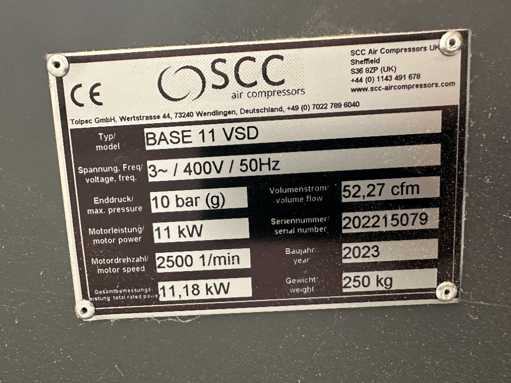 SCC Base 11VSD Package Screw Compressor