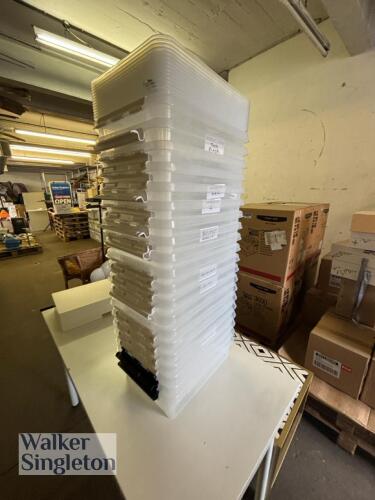 20 x Stackable Clip Shut Storge Boxes