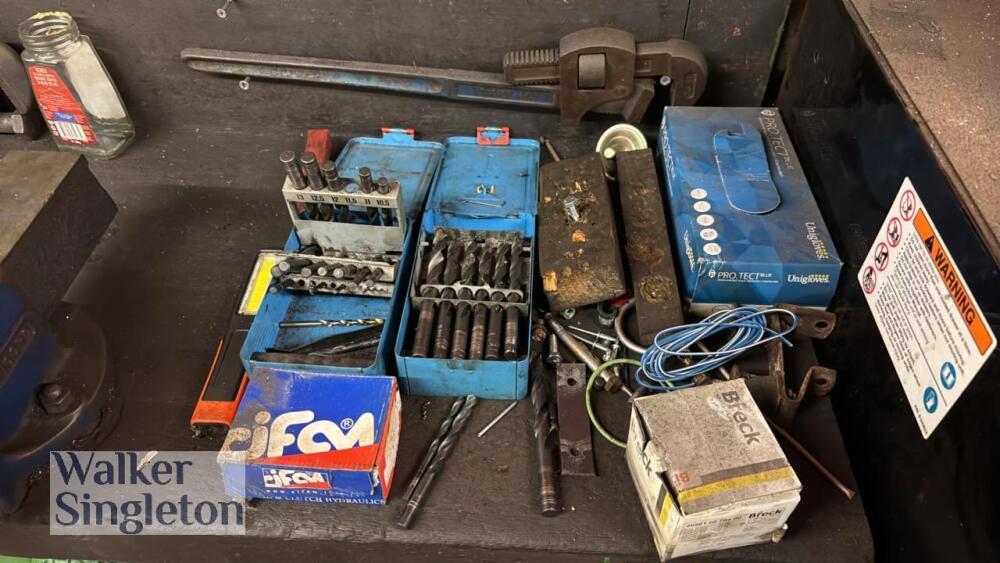 Contents to Bench Top to include Large Series Adjustable Spanners ...