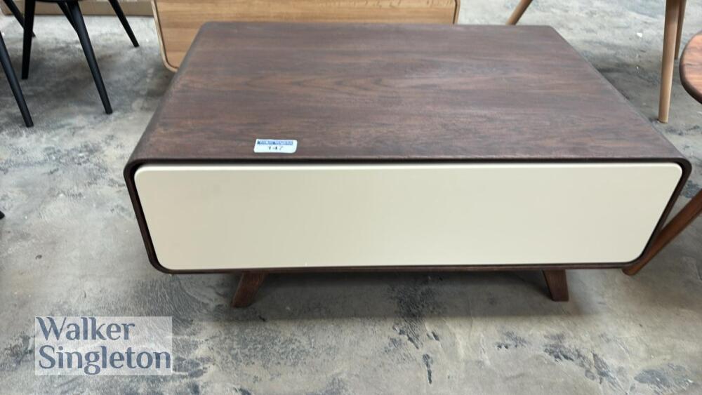 90 x 60 x 40cm Mahogany Coffee Table Unit with Single Drawer