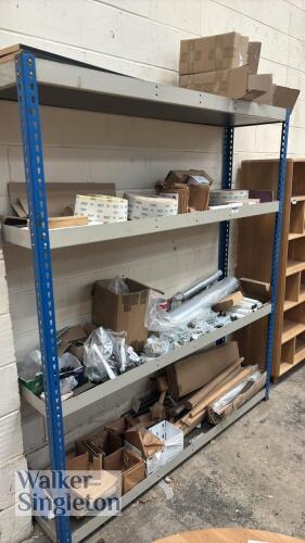 4 Tier Lightweight Racking and Contents to include Bed Legs and ...