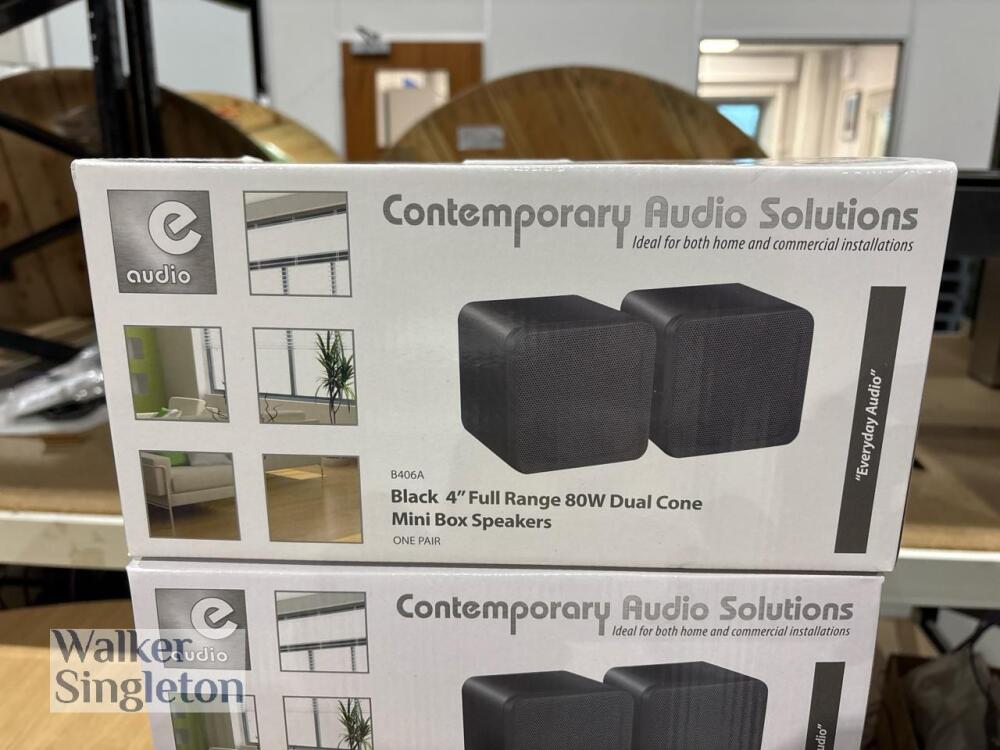 8 x AUDIO Contemporary Audio Solutions; Black 4'' Full Range 80W Dual ...