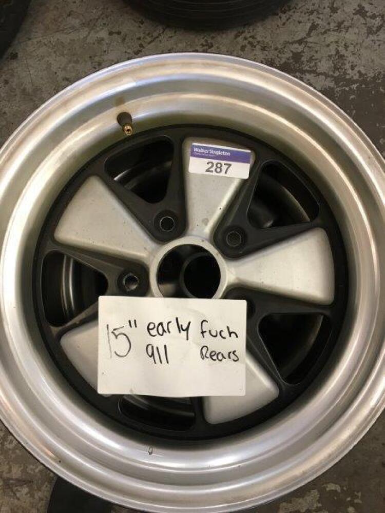 2 x 15in Early PORSCHE 911 Fuchs Rear Alloy Wheels