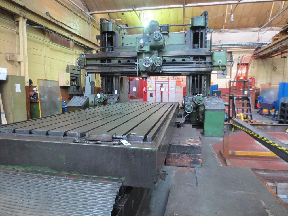 Noble and Lund triple head plano milling machine, 8ft x 6ft x 20ft with ...
