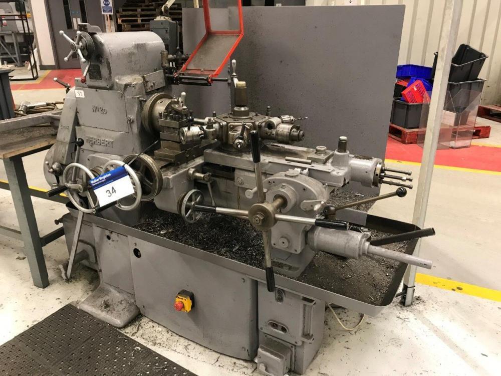 HERBERT No2D Capstan Lathe; Model: AA1.75411; with 150mm 3 Jaw Chuck ...